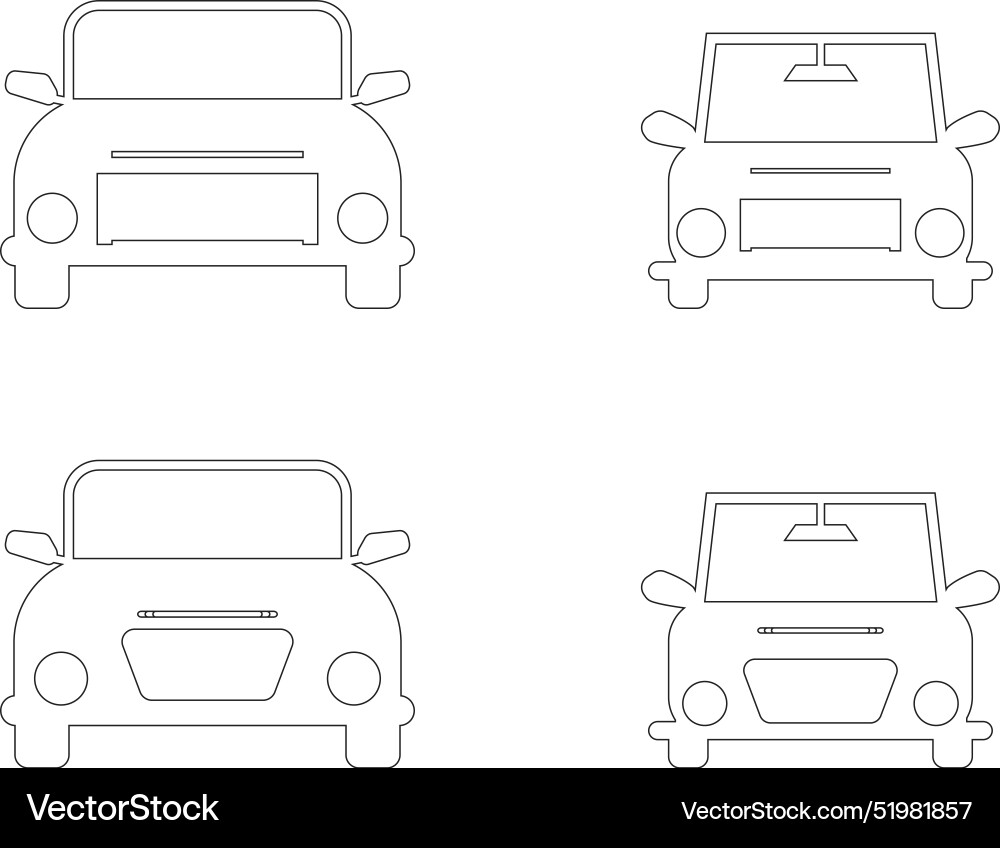 Car line icon set Royalty Free Vector Image - VectorStock