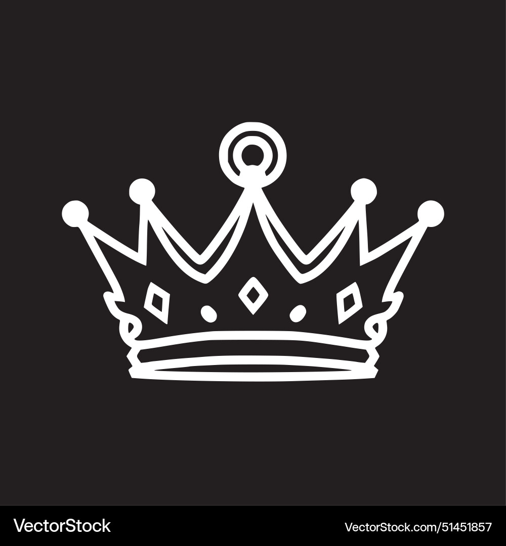 Crown - minimalist and simple silhouette Vector Image