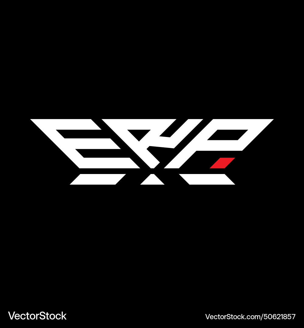 Erp letter logo design simple and modern Vector Image