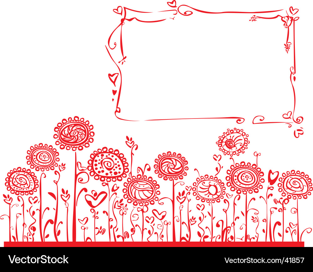 Floral Frame Background Royalty Free Vector Image