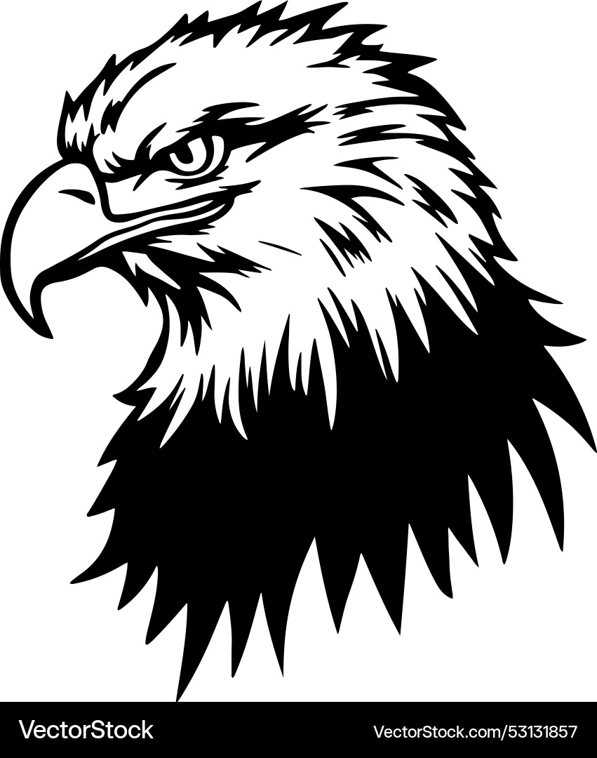 Powerful eagle head design for t-shirt Royalty Free Vector