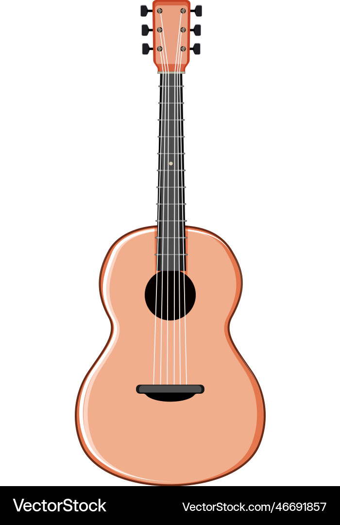 Rock acoustic guitar cartoon Royalty Free Vector Image