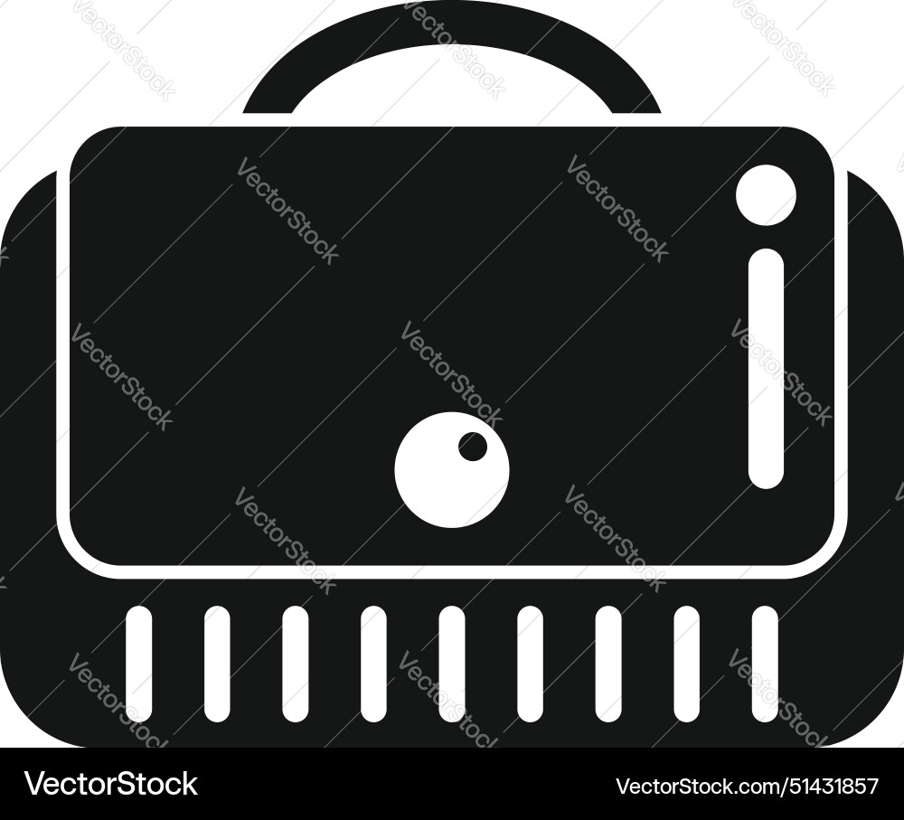 Simple of a black briefcase Royalty Free Vector Image
