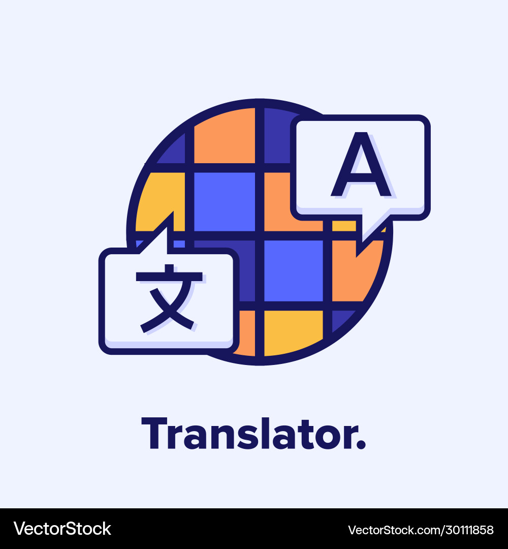 App translate language 01 Royalty Free Vector Image