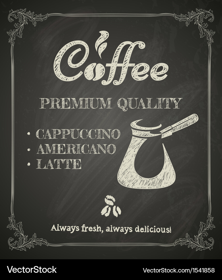 Coffee poster Royalty Free Vector Image - VectorStock