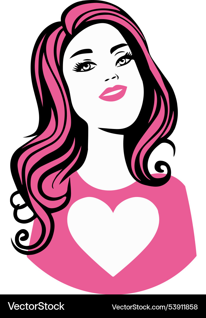 Girl face icon art Royalty Free Vector Image - VectorStock