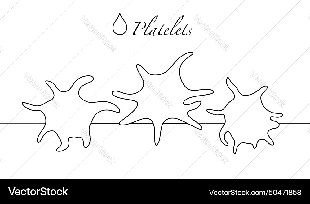 Platelets blood cells Royalty Free Vector Image