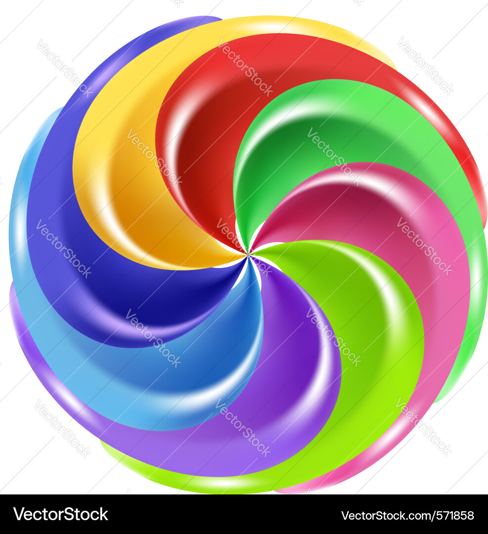 Rainbow Peppermint Candy Royalty Free Vector Image