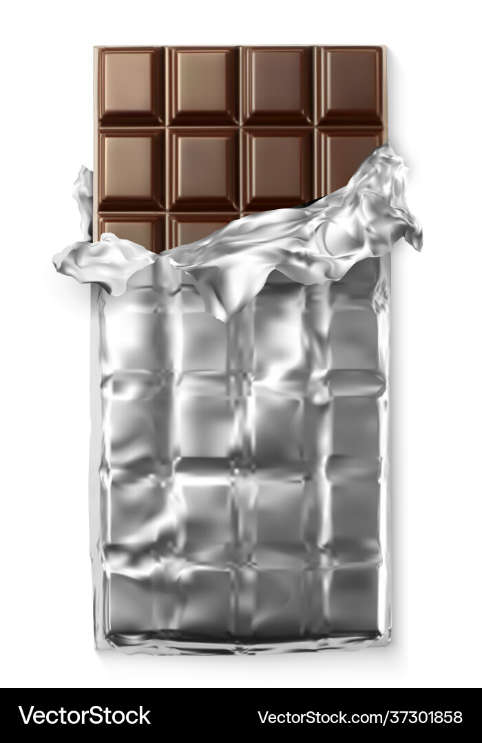 Realistic chocolate bar Royalty Free Vector Image