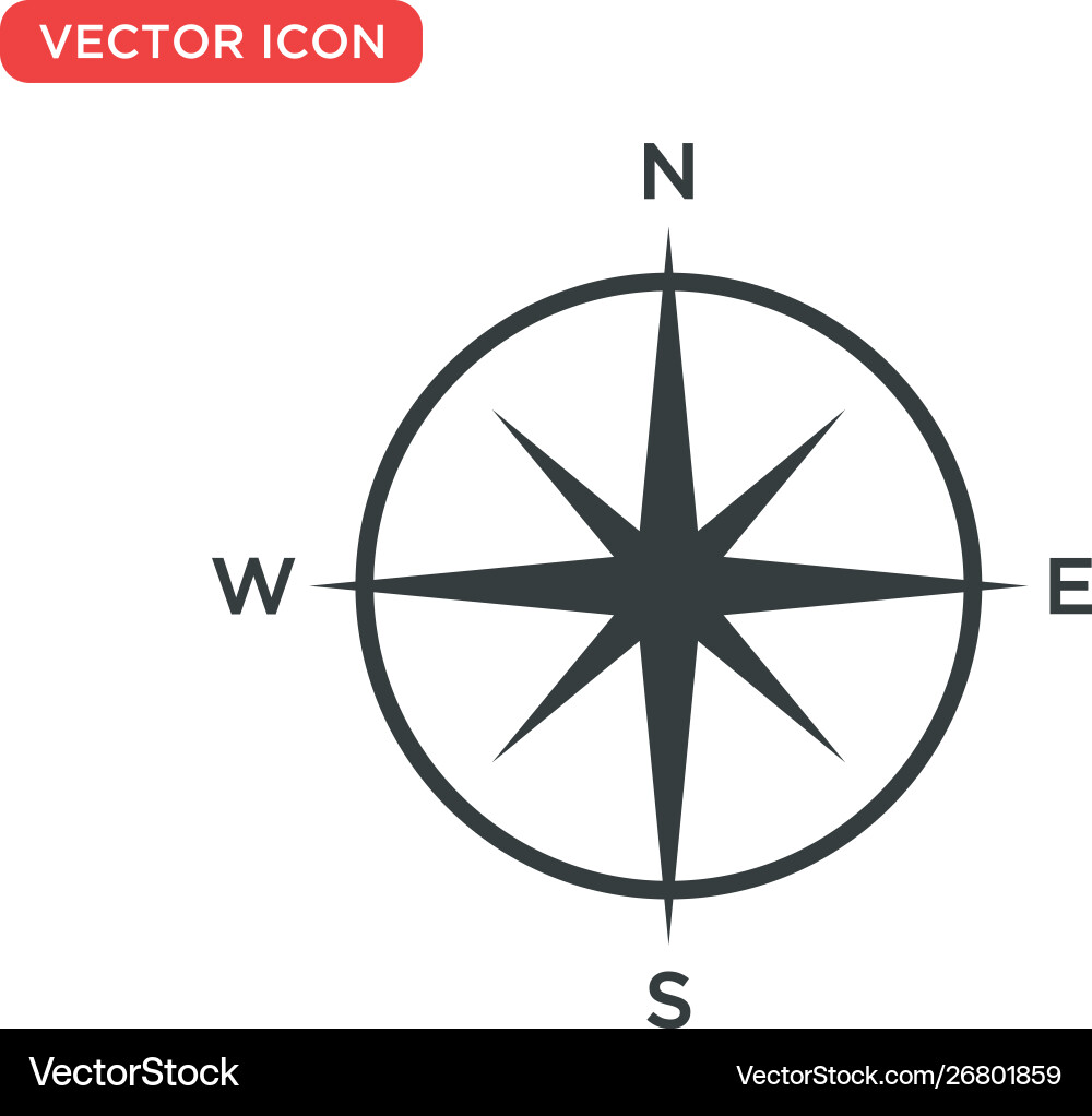 Arrow compass icon design Royalty Free Vector Image