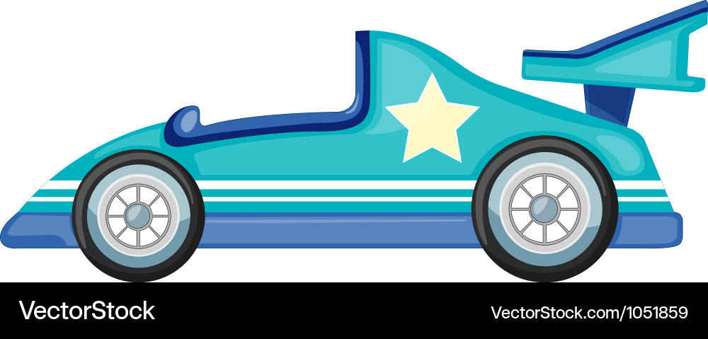 Blue car Royalty Free Vector Image - VectorStock