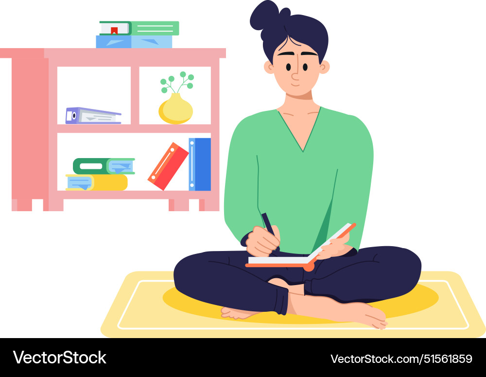 Doing homework Royalty Free Vector Image - VectorStock