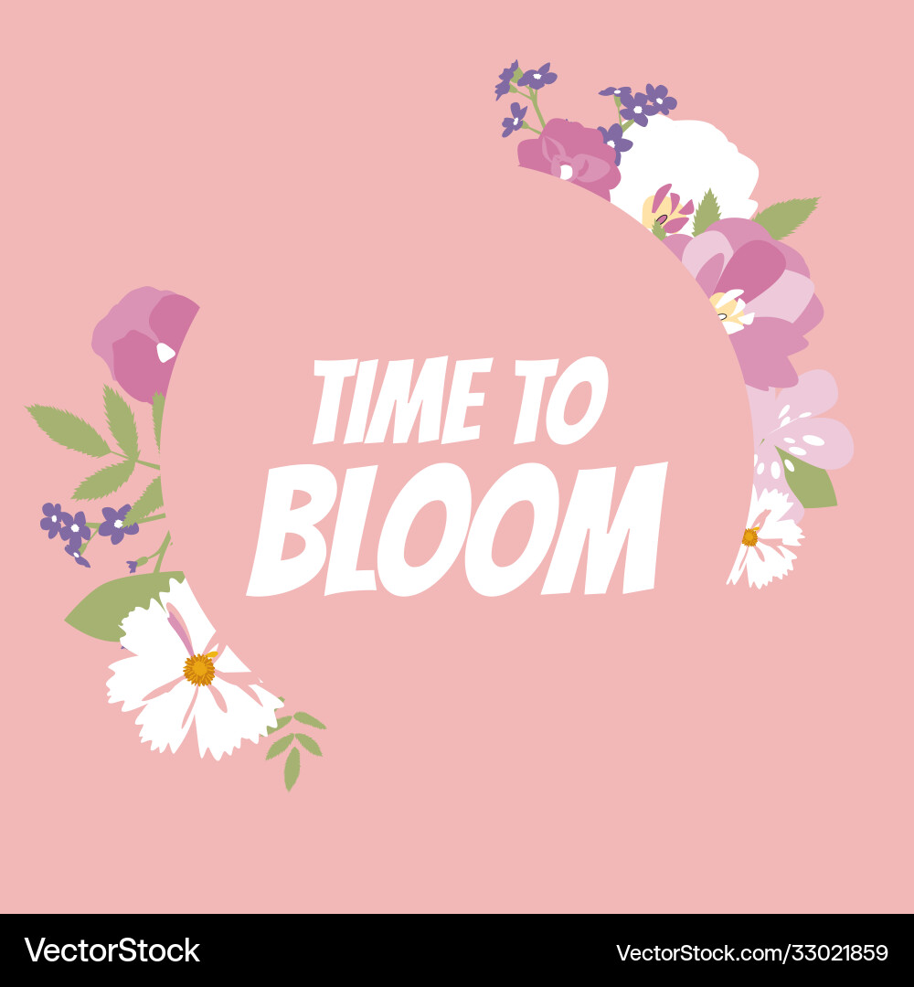 Floral Bloom Background Royalty Free Vector Image