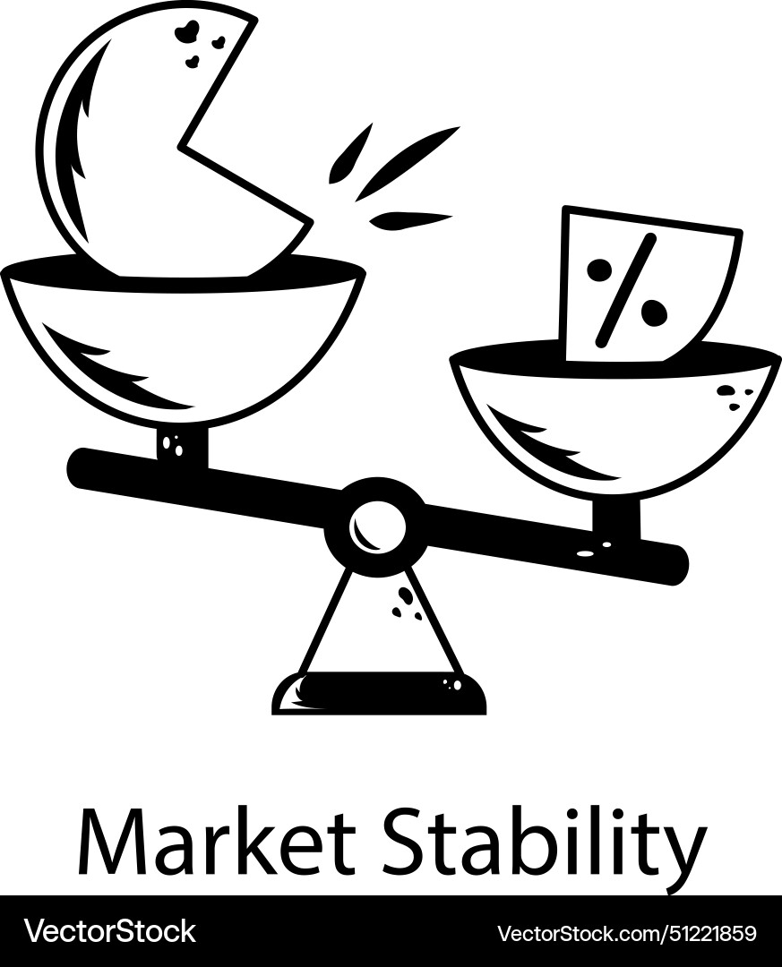 Market stability Royalty Free Vector Image - VectorStock