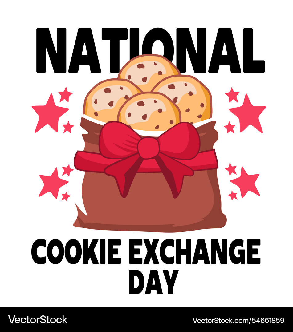 National cookie exchange day with delicious Vector Image