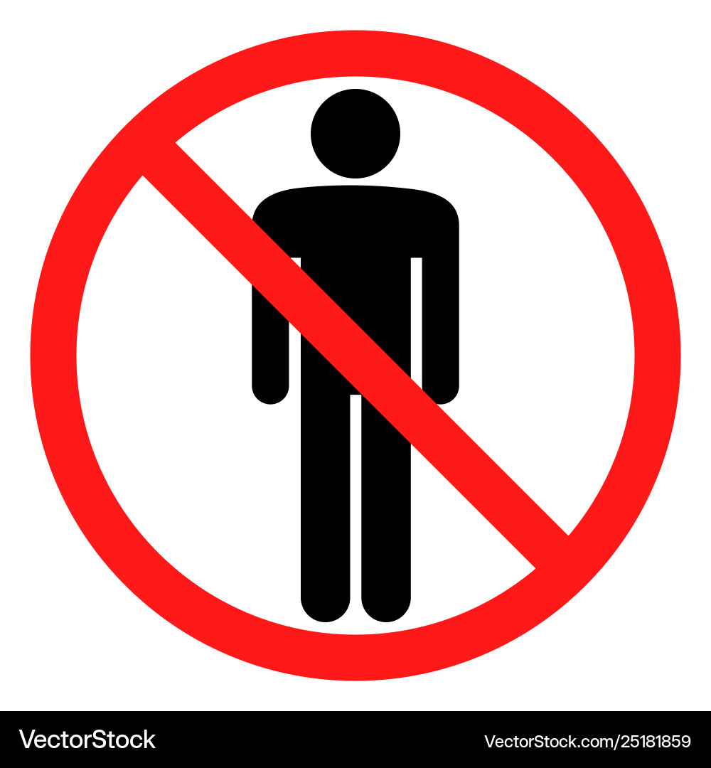 No Man Sign - Prohibition Icon Royalty Free Vector Image