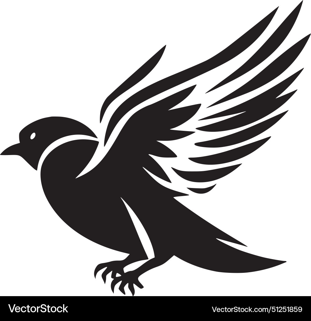 Petrel - minimalist and flat logo Royalty Free Vector Image
