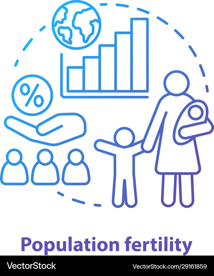 Population Fertility Concept - Birth Rate Vector Image
