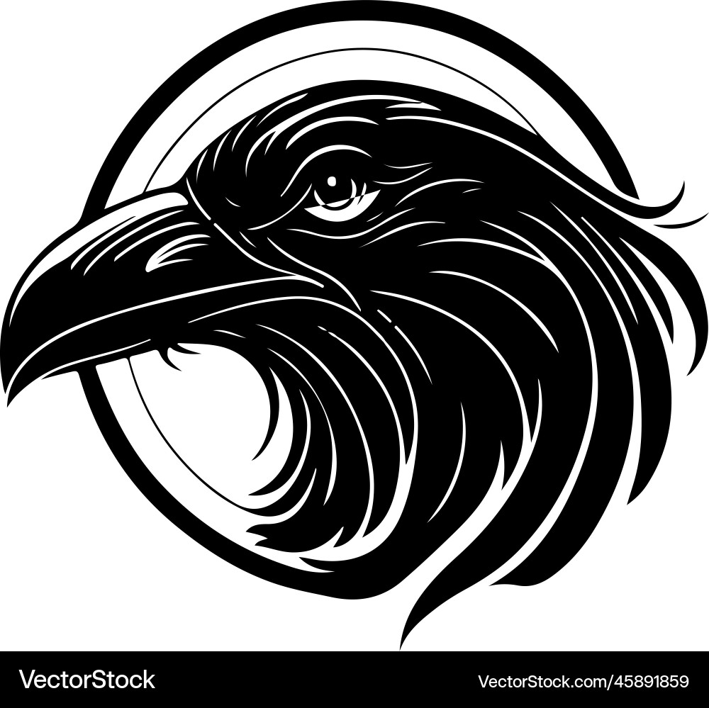 Raven Head Emblem Royalty Free Vector Image - VectorStock