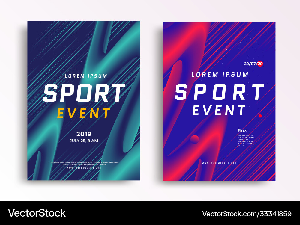 Sport Event Poster Layout Vorlage Lizenzfreies Vektorbild
