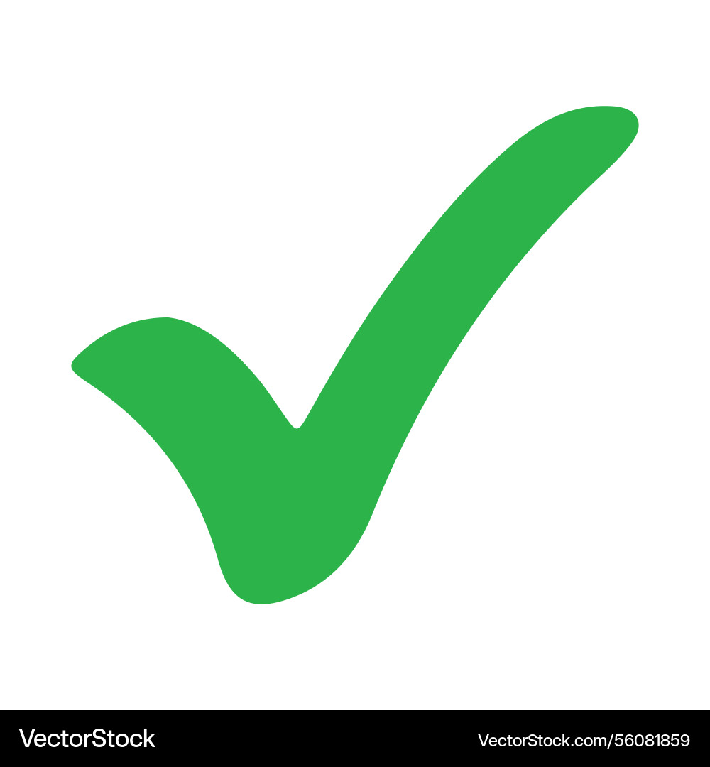 Tick mark icon Royalty Free Vector Image - VectorStock