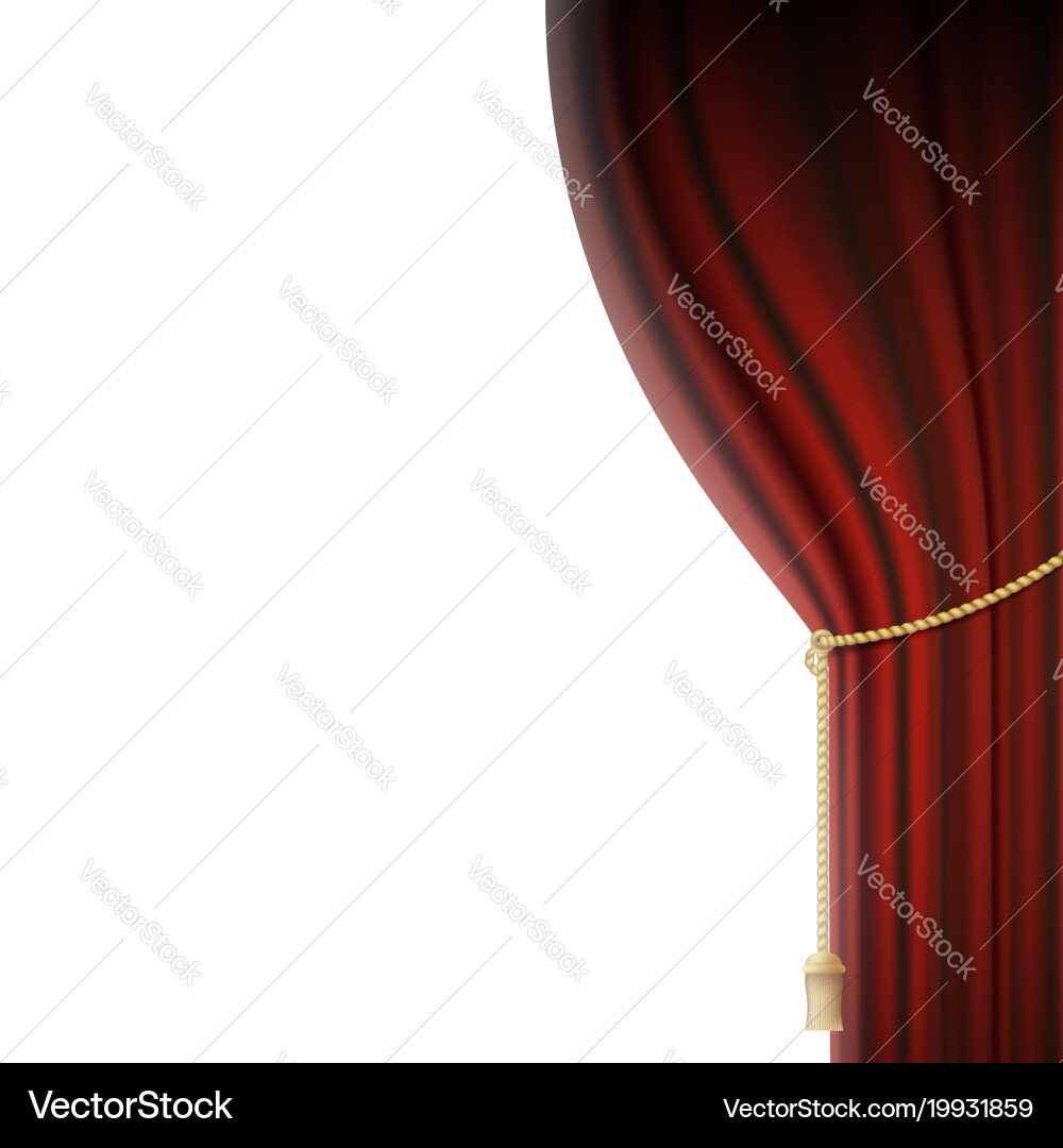 Velvet curtain Royalty Free Vector Image - VectorStock
