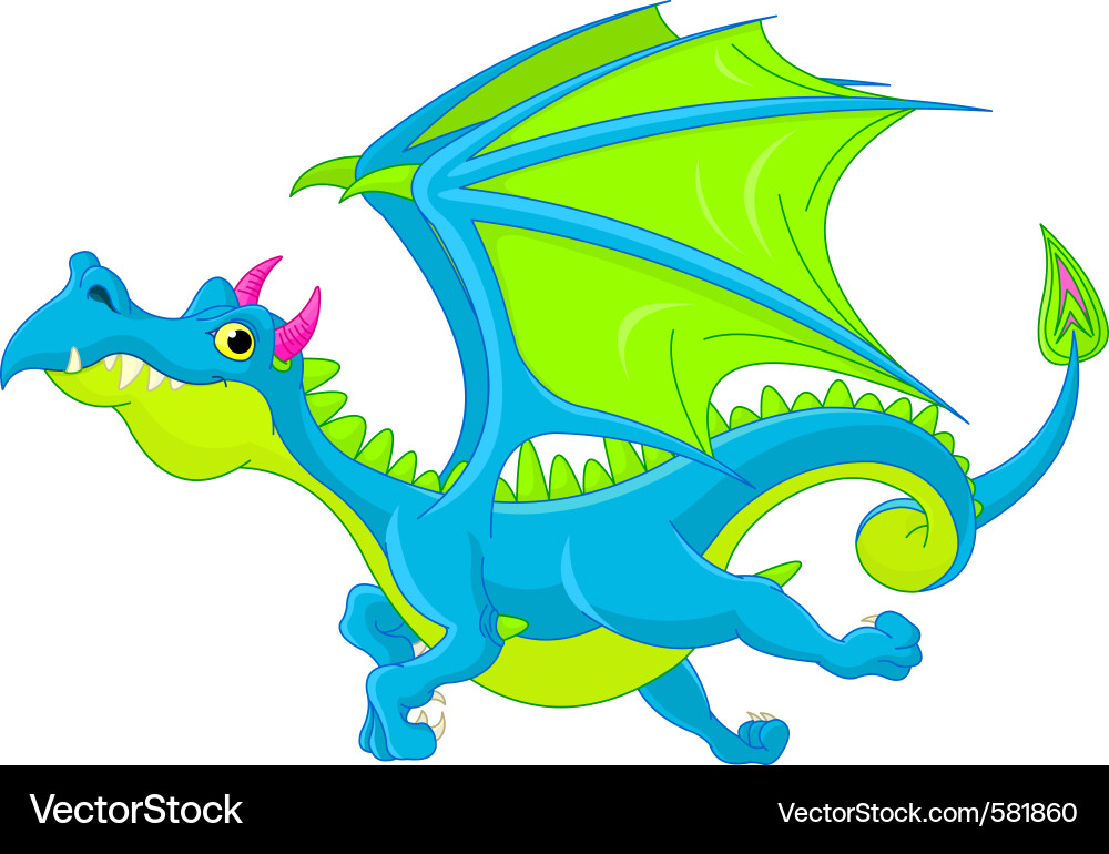 Cartoon dragon Royalty Free Vector Image - VectorStock