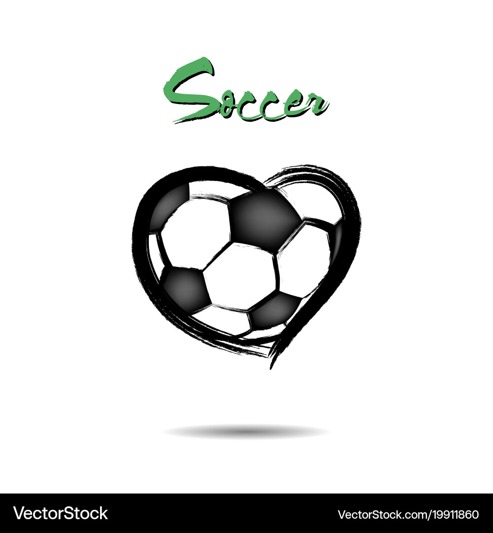 Heart Soccer Ball Royalty Free Vector Image - VectorStock
