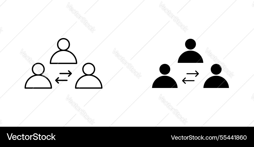 Mediator icon symbol collection on white Vector Image