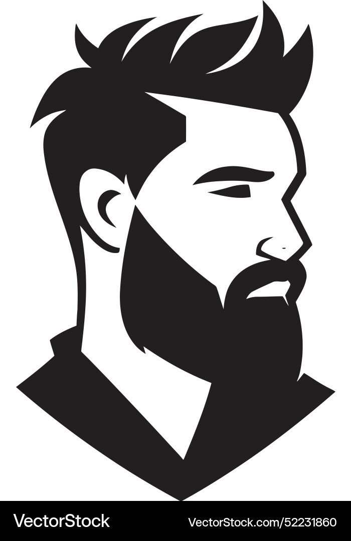 Modern noir man symboltimeless black emblem Vector Image