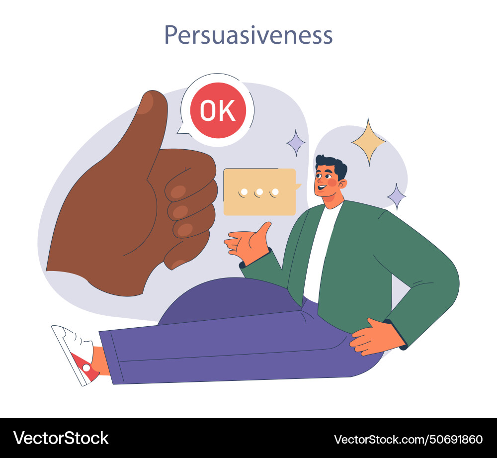 Persuasiveness Royalty Free Vector Image - VectorStock