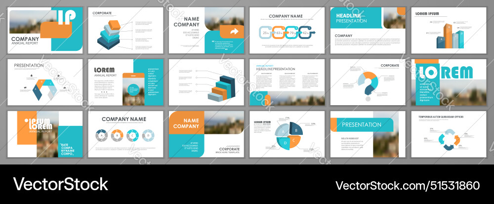 Presentation flyer set Royalty Free Vector Image