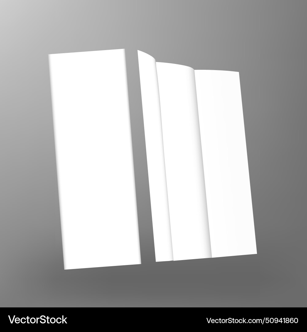 White blank paper mockup on transparent background