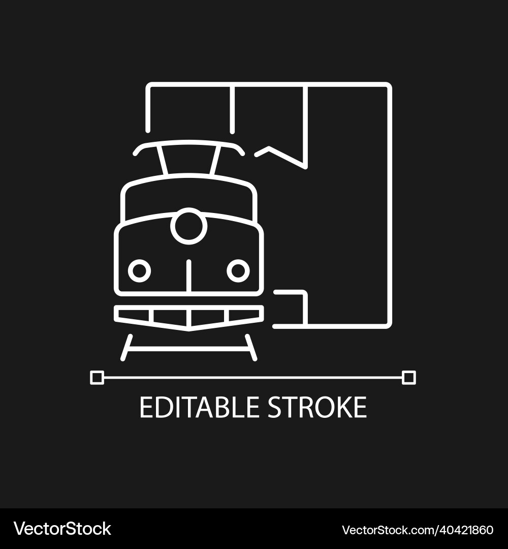 Worldwide rail cargo shipping white linear icon Vector Image