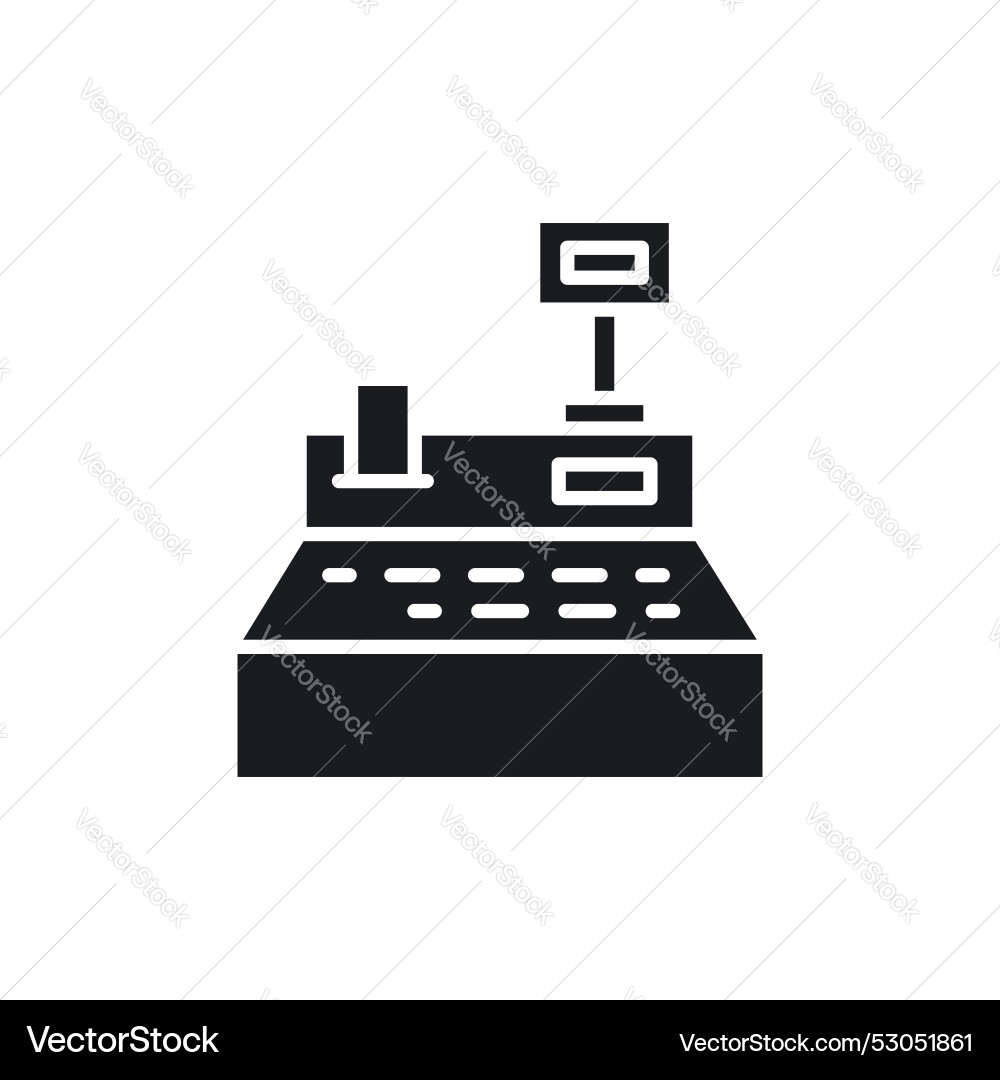 Cash register icon set machine Royalty Free Vector Image