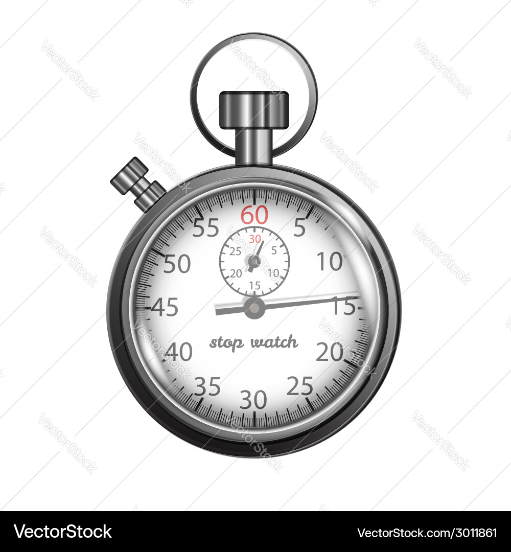 Classic stopwatch Royalty Free Vector Image - VectorStock