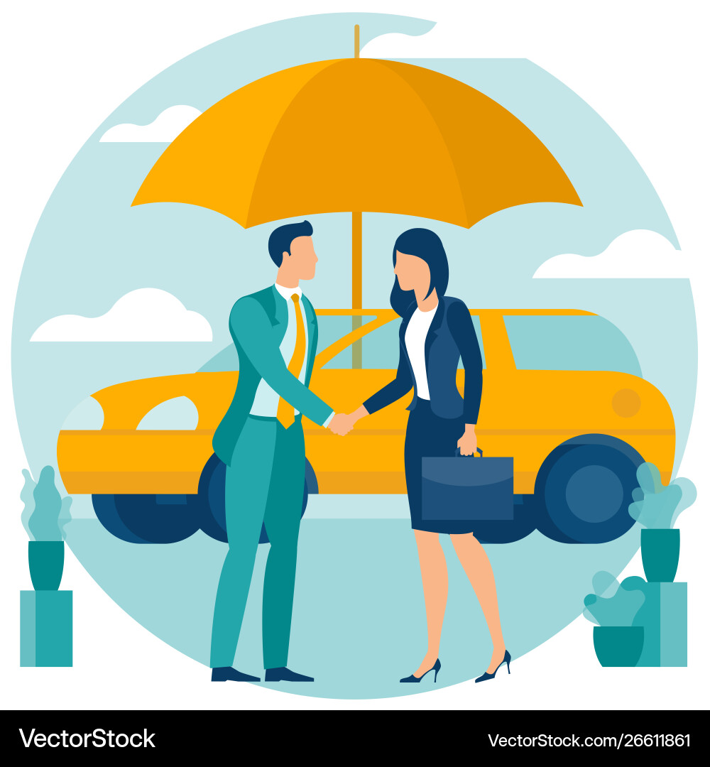Concept for car insurance Royalty Free Vector Image