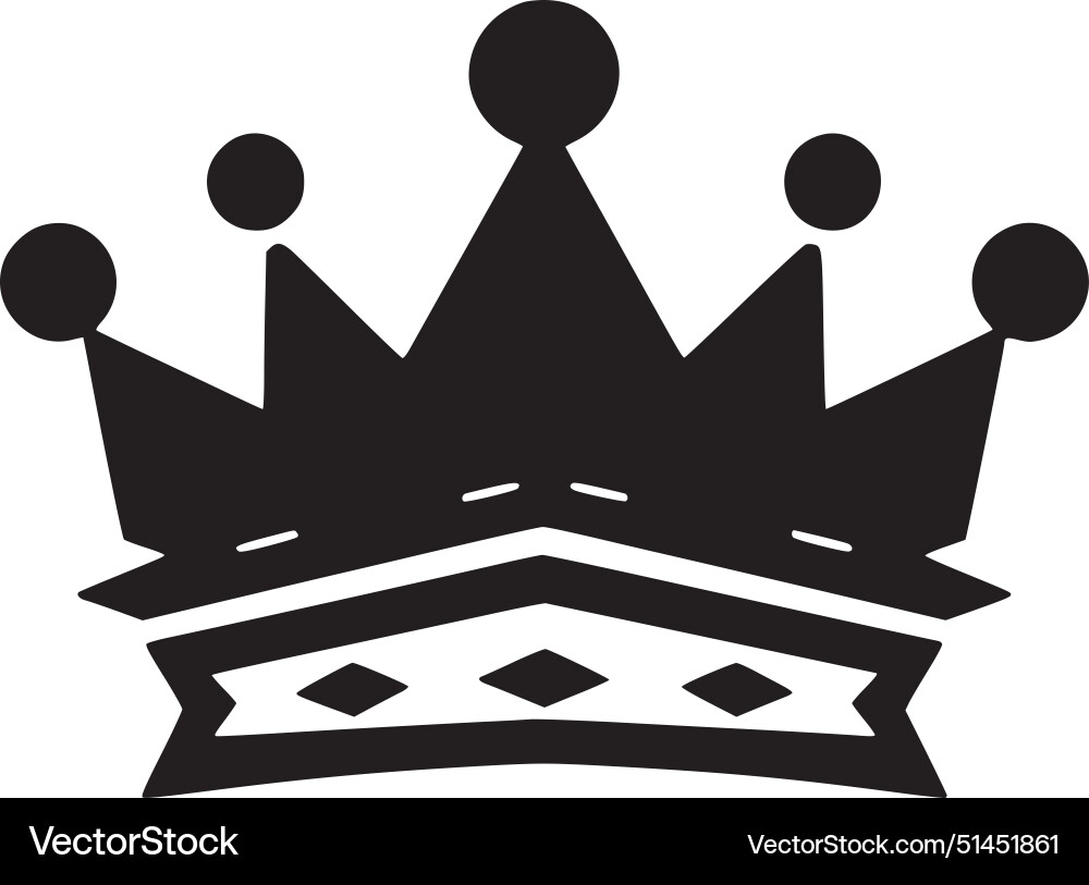 Crown - minimalist and simple silhouette Vector Image