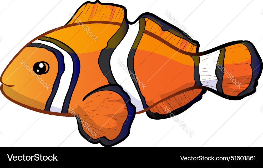 Decorative clownfish Royalty Free Vector Image