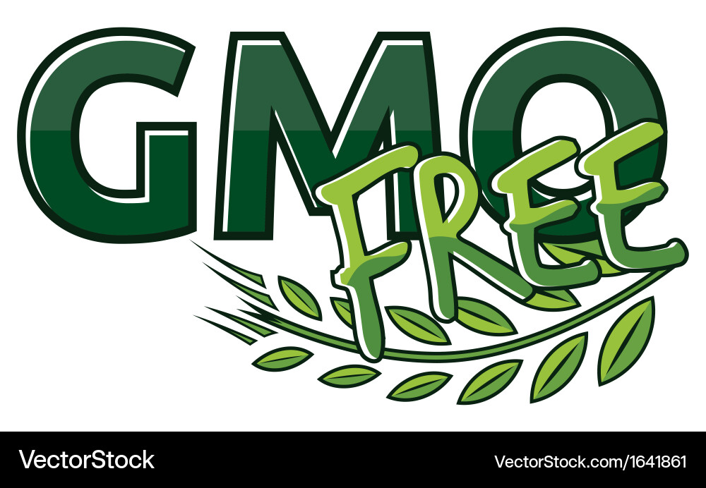 Gmo free label Royalty Free Vector Image - VectorStock