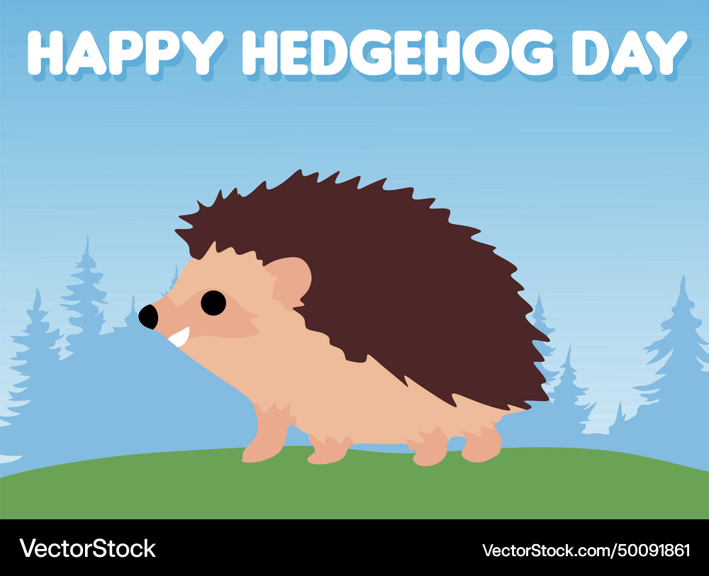 National hedgehog day Royalty Free Vector Image