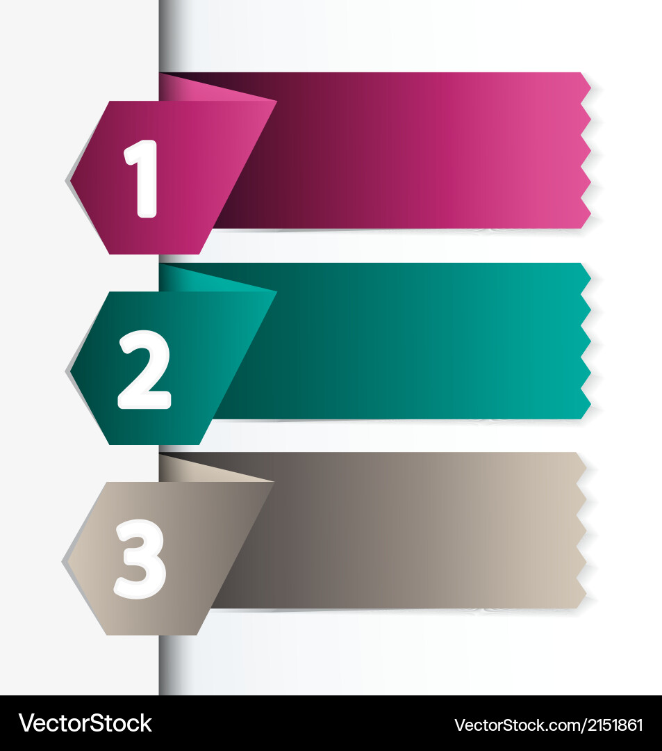 Numbered banners Royalty Free Vector Image - VectorStock