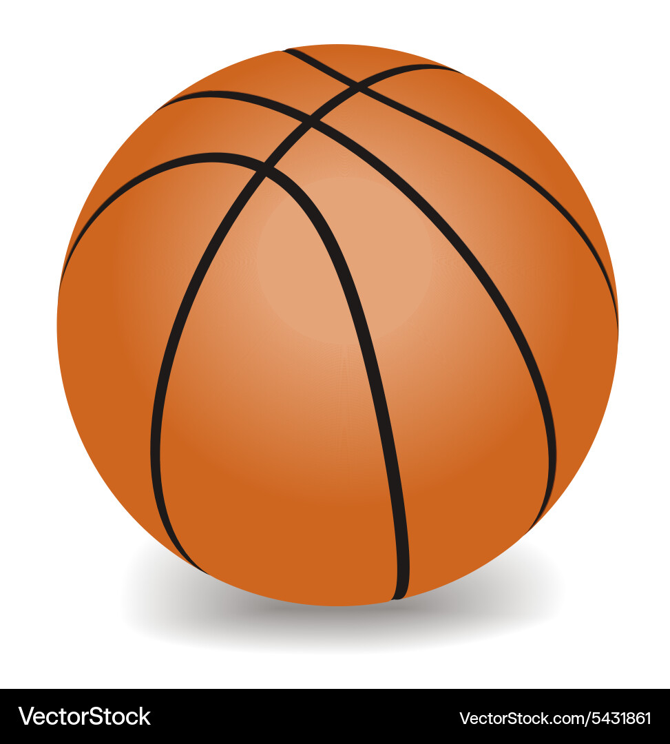 Orange Basketball Royalty Free Vector Image - VectorStock