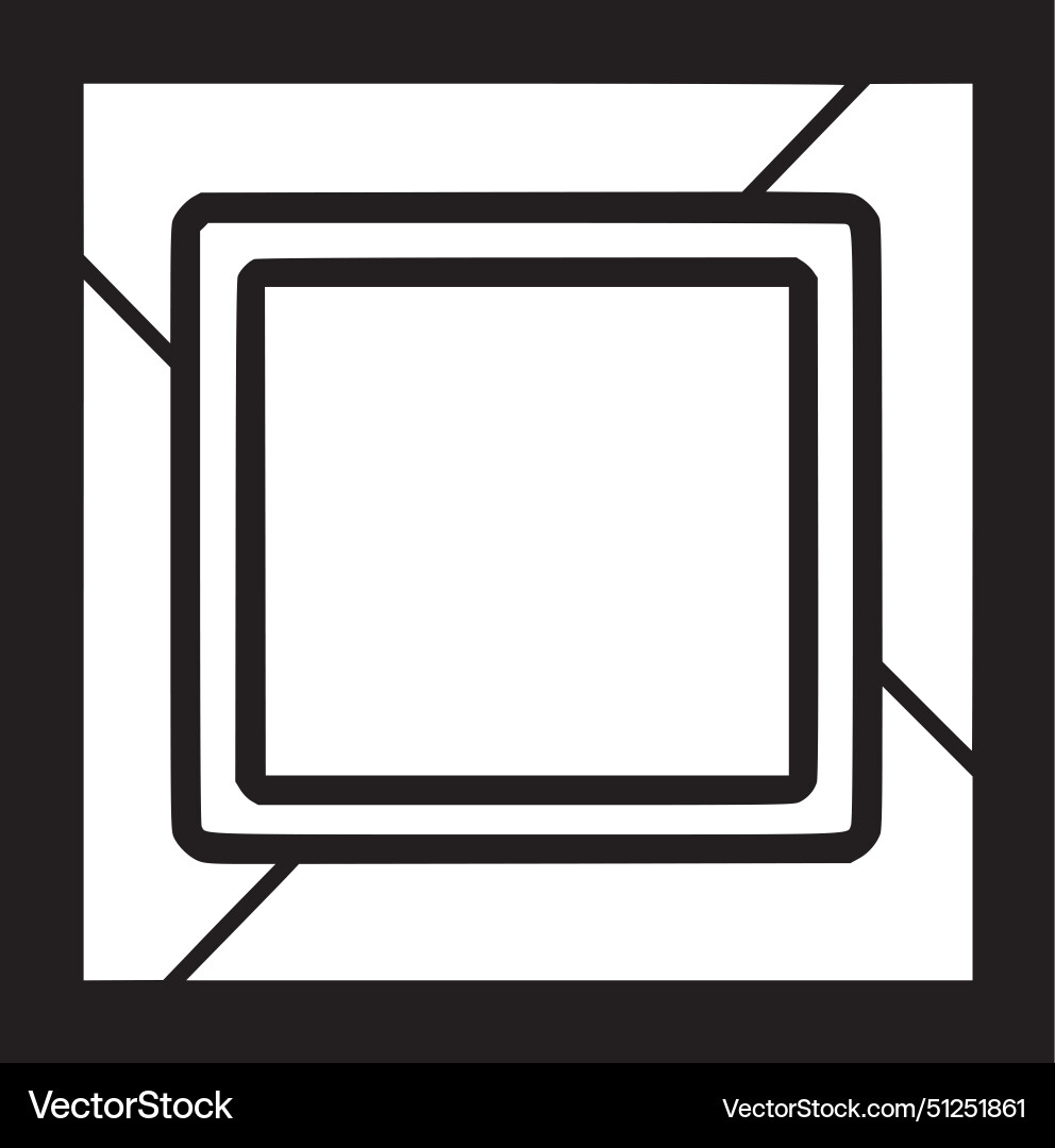 Photo frame - black and white Royalty Free Vector Image