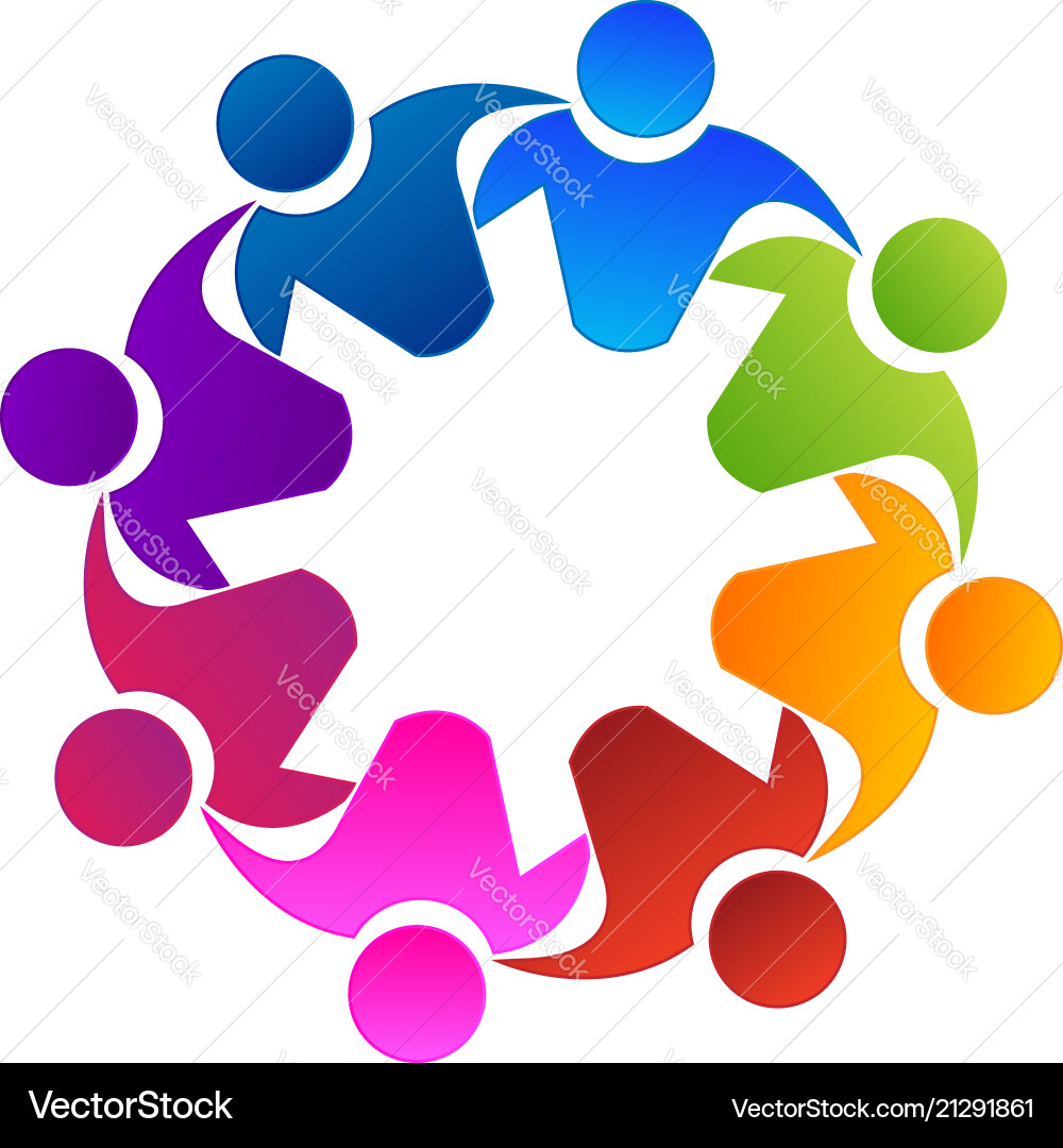 Teamwork group of friends icon Royalty Free Vector Image