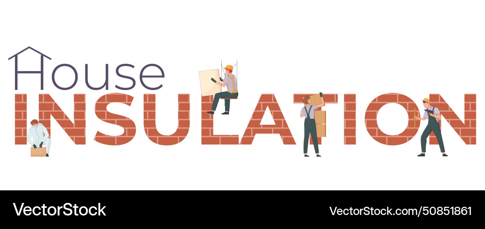 Thermal house insulation composition Royalty Free Vector