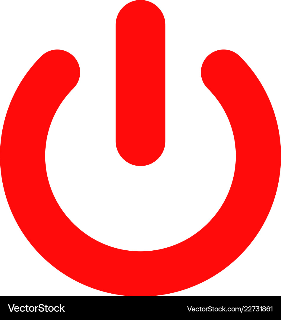 Turn Off Symbol Flat Icon Royalty Free Vector Image