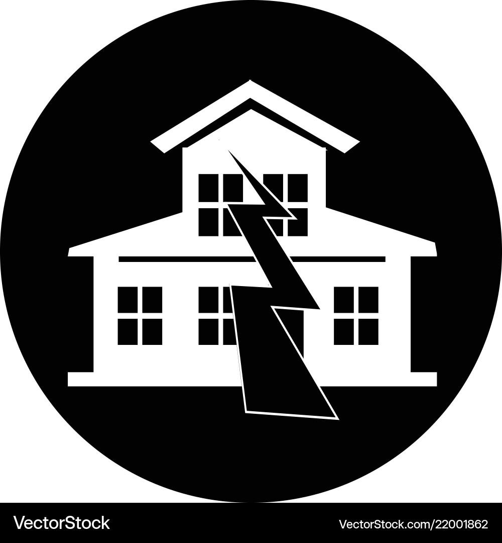 Earthquake symbol icon Royalty Free Vector Image
