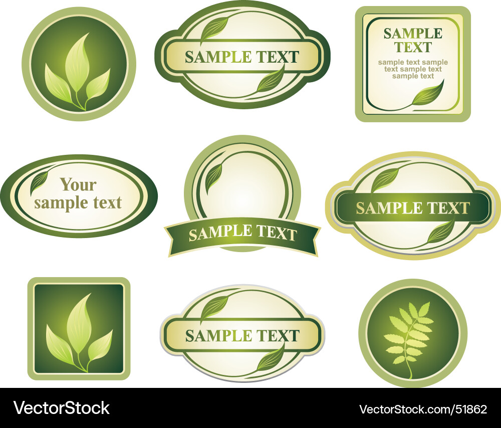 Label assortment Royalty Free Vector Image - VectorStock