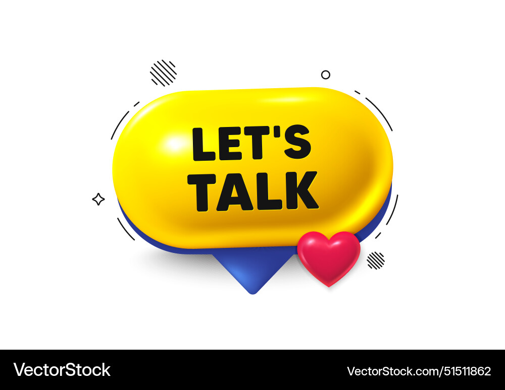 Lets talk tag connect offer sign speech Royalty Free Vector